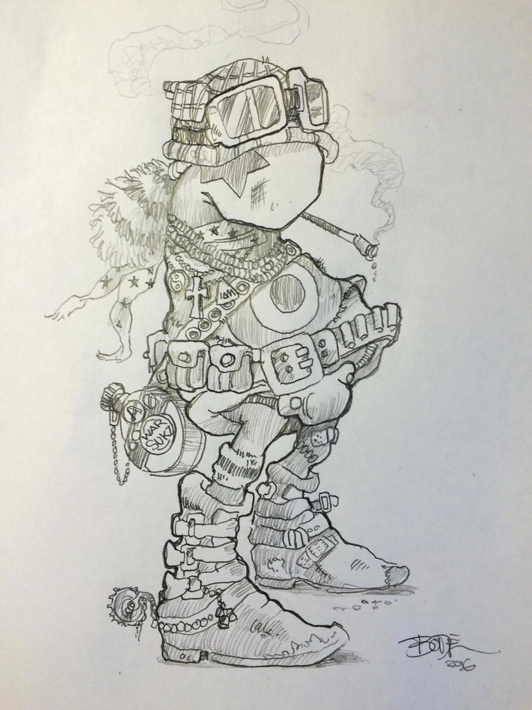 MARK BODE "Lizard Tank " Drawing | DirtyPilot