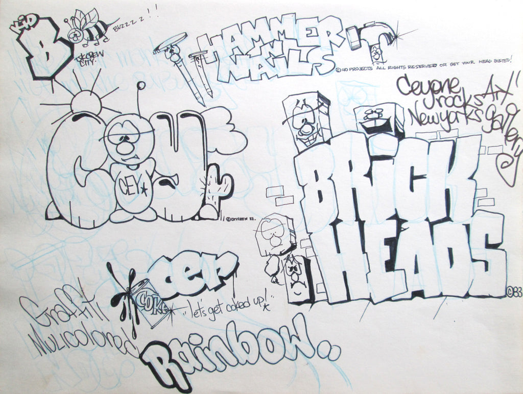 CEY "Brick Heads" Drawing 1983 | DirtyPilot