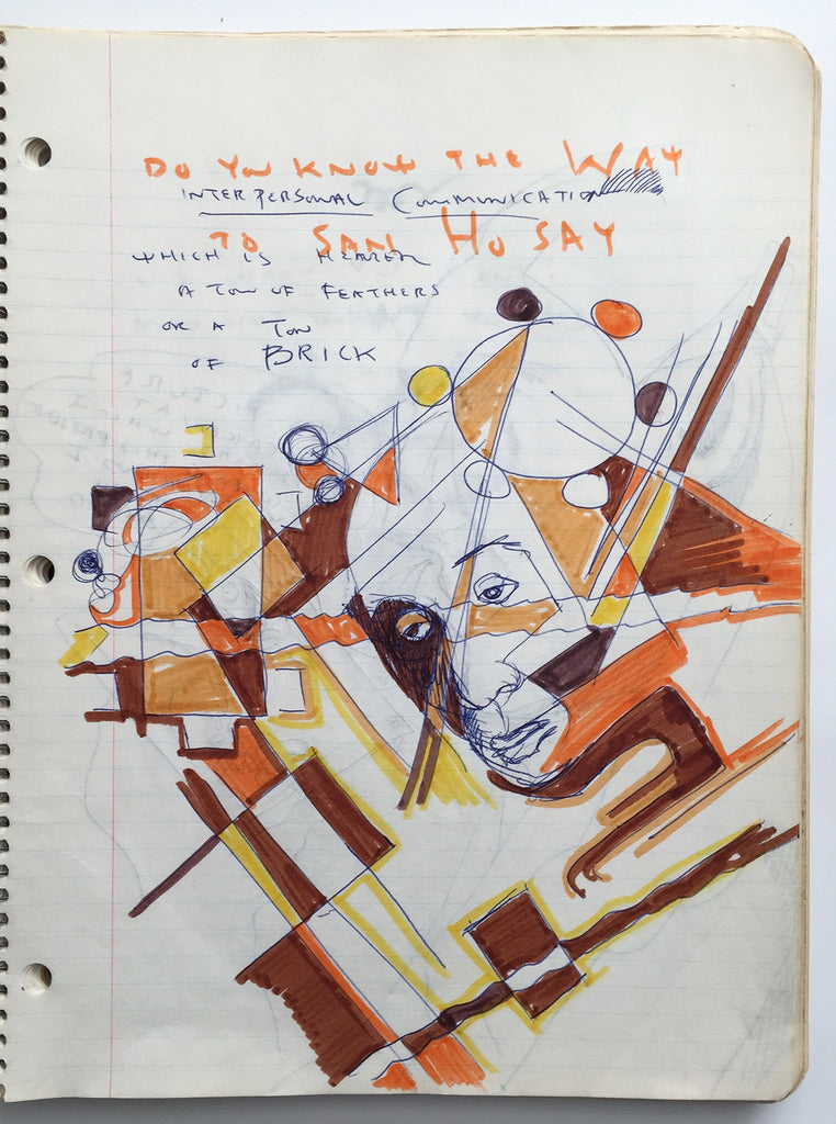 DANIEL JOHNSTON- "Do you know the way" Notebook Drawing 1980 | DirtyPilot