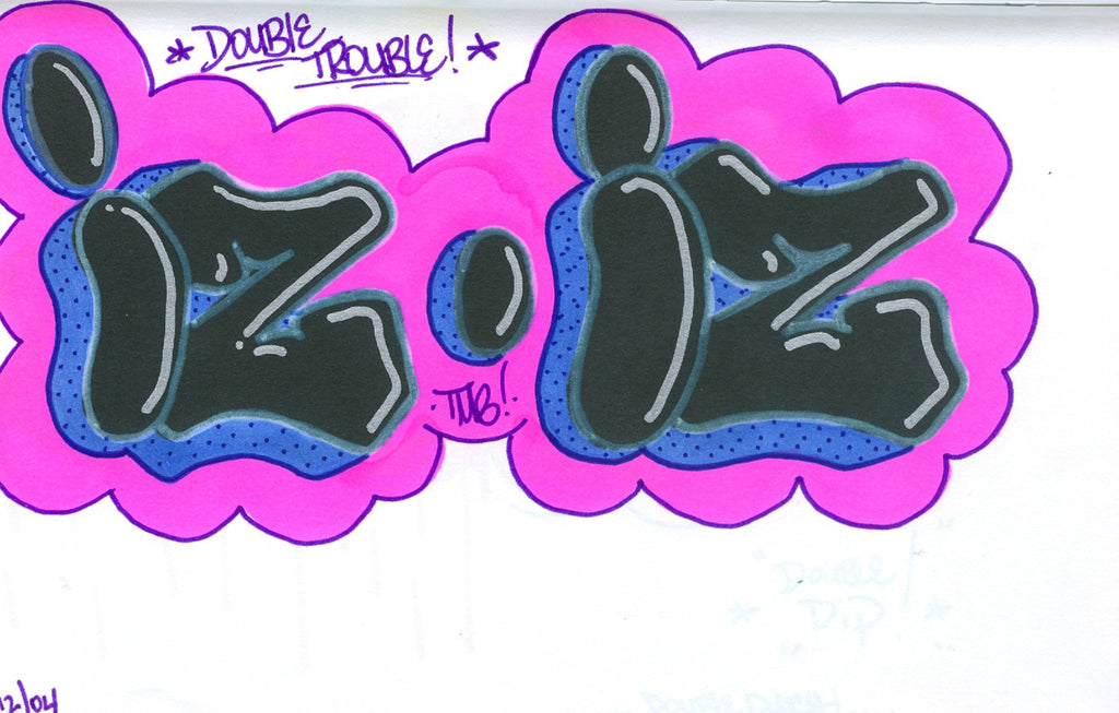 IZ THE WIZ - "Double Trouble" Black Book Drawing | DirtyPilot
