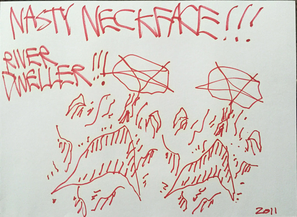NECKFACE -"River Dweller " BlackBook Drawing | DirtyPilot