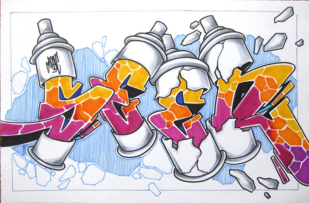 Grafitti Tegneseriefigurer Skisser