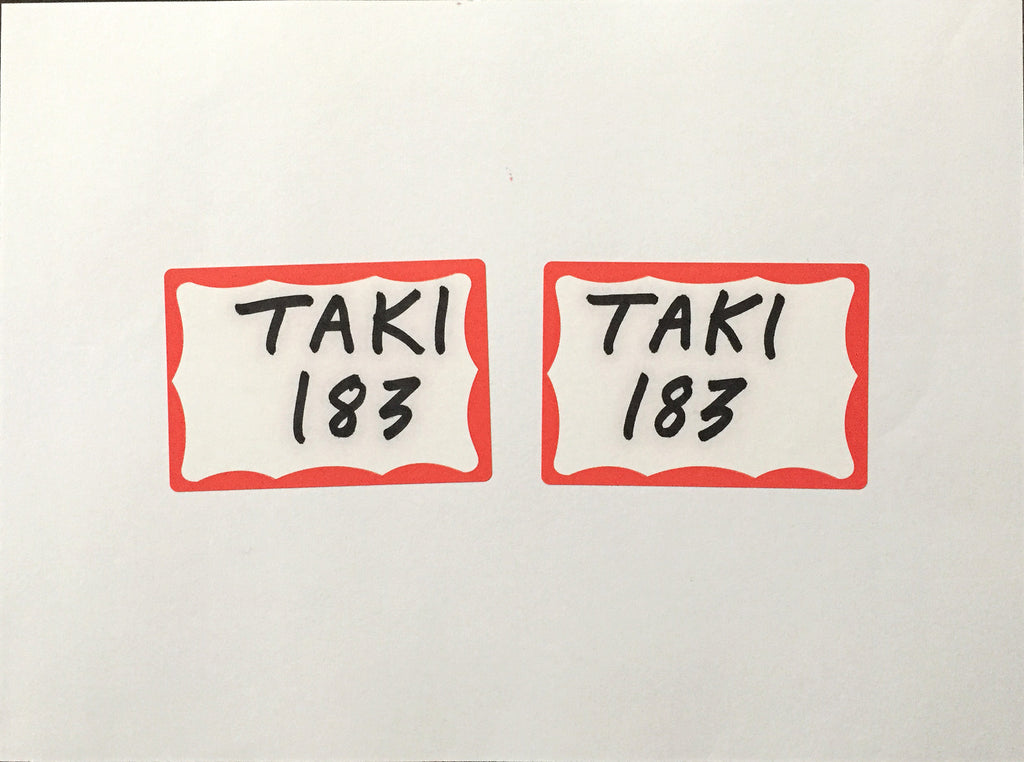 TAKI-183 "Piece Book" Labels | DirtyPilot